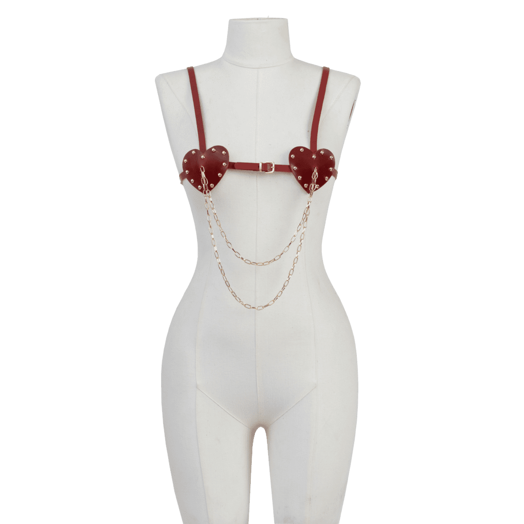 Elif Domanic | Carmen Harness | Red | Leather Harness | Red | Leather ...