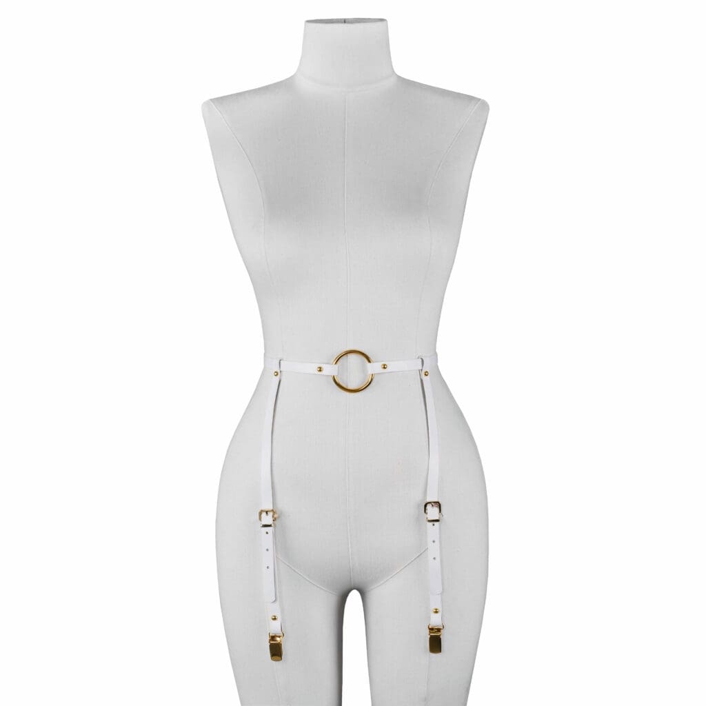 Elif Domanic | Yera Garter | Leather Lingerie | Kinky Lingerie